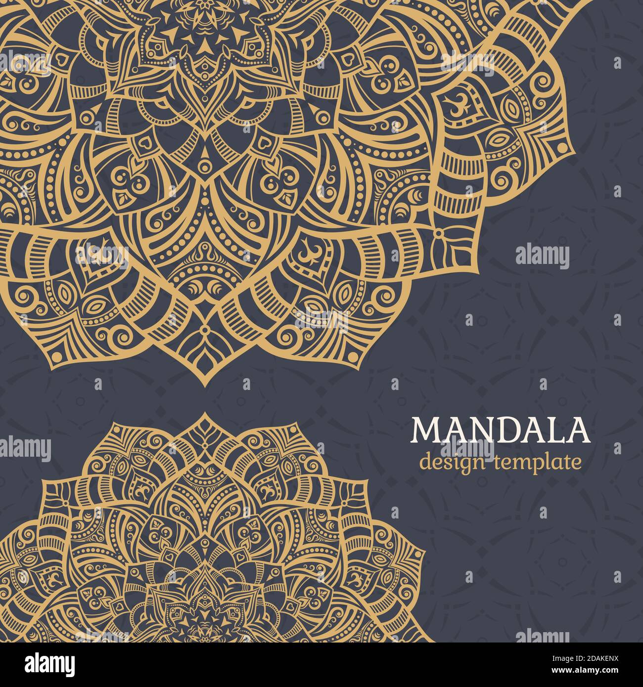 Invitation graphic card with mandalas. Vintage decorative elements ...