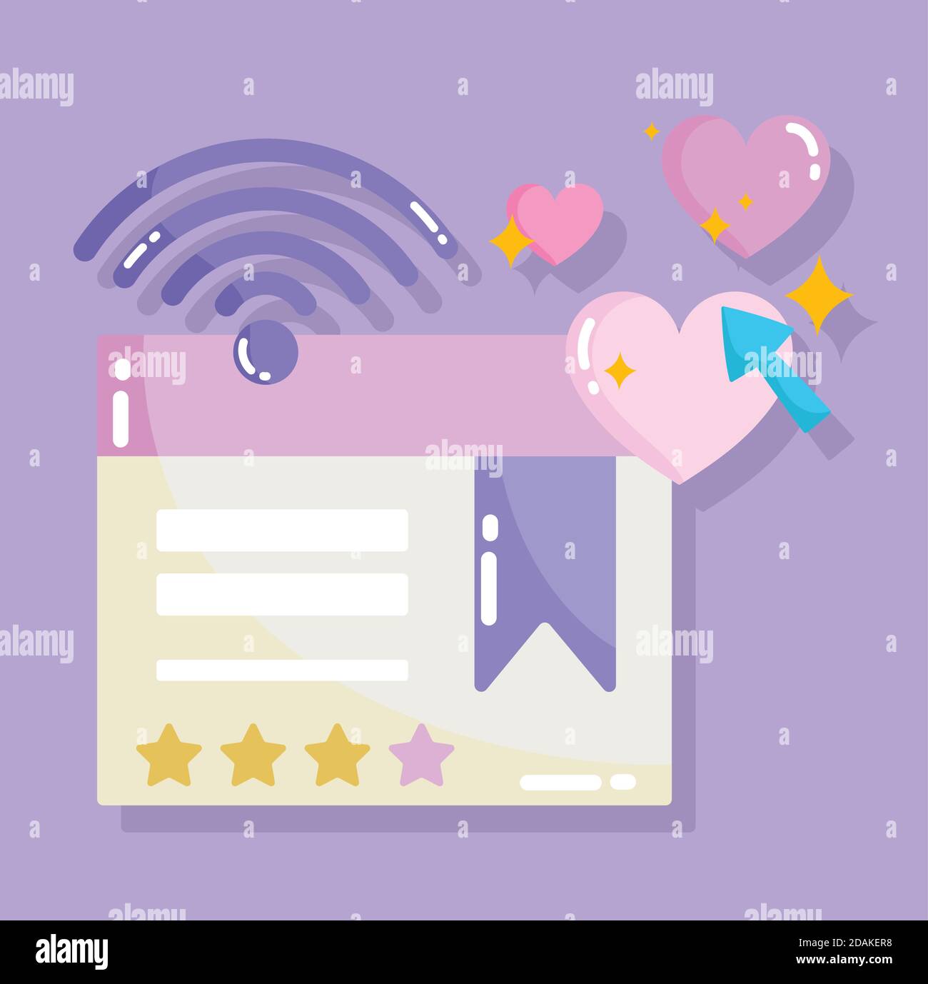 social media, website internet connection in cartoon style vector ...
