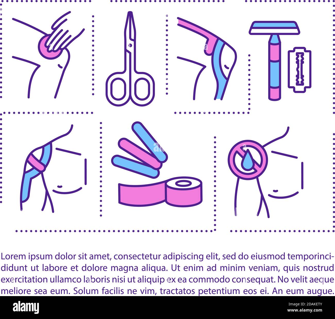 Kinesiology taping concept icon with text Stock Vector Image & Art - Alamy