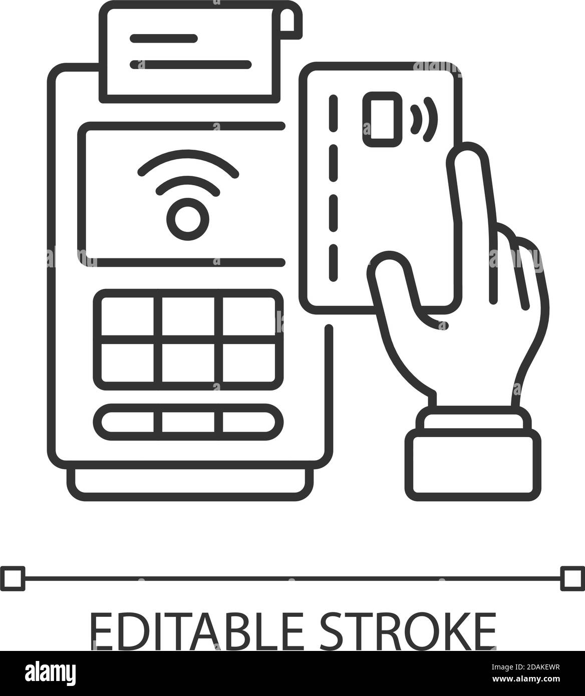 Cashless payment linear icon Stock Vector Image & Art - Alamy