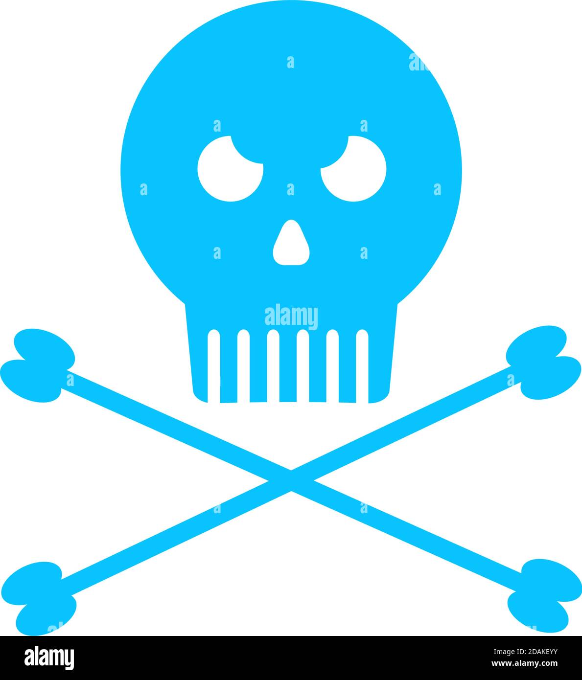 Blue Skull And Crossbones