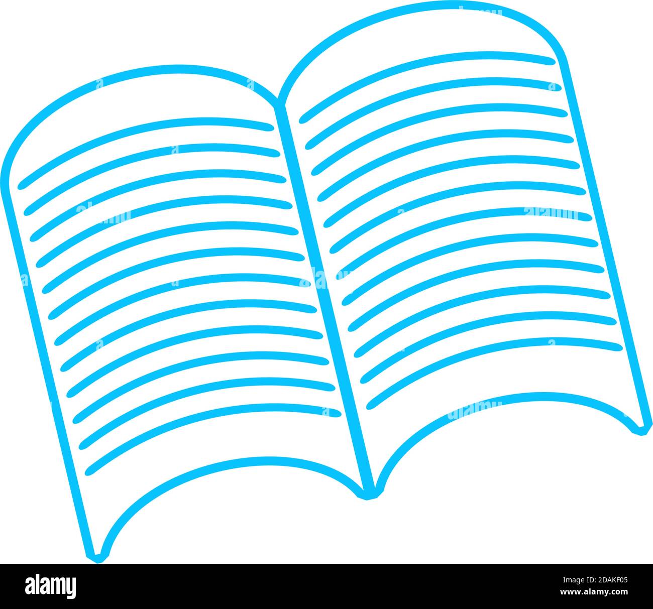 Open book icon flat. Blue pictogram on white background. Vector ...