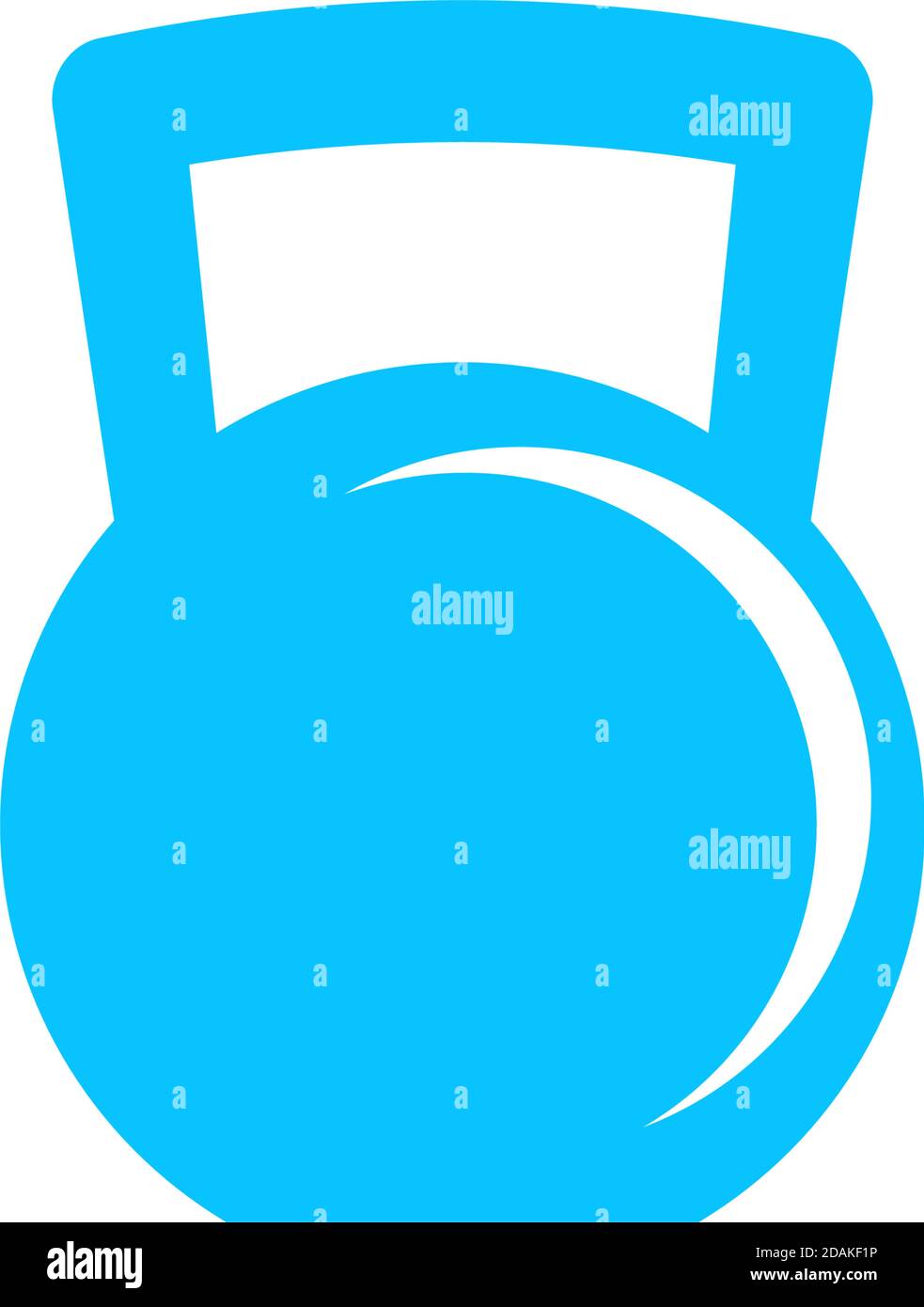 Weight icon flat. Blue pictogram on white background. Vector ...