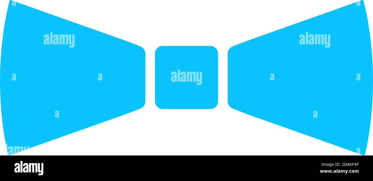 Simple Bow Tie icon flat. Blue pictogram on white background. Vector ...