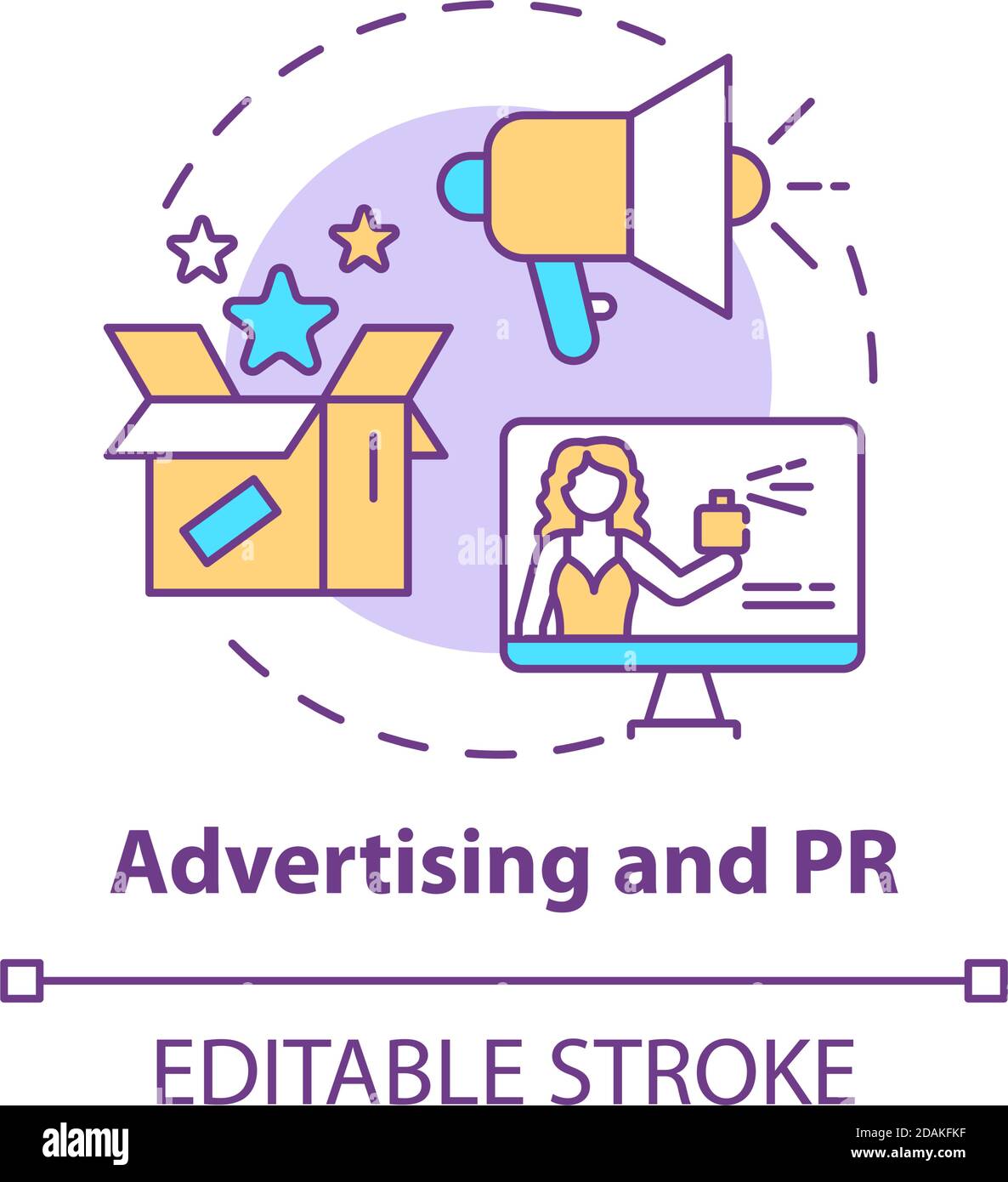 Advertising and PR concept icon Stock Vector Image & Art - Alamy