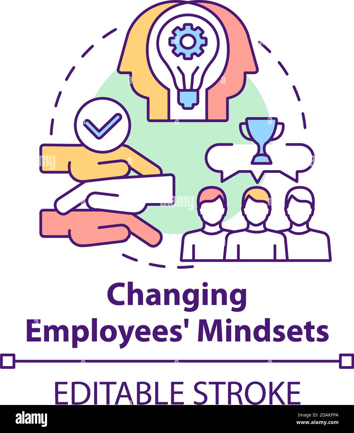 Changing employees mindsets concept icon Stock Vector Image & Art - Alamy