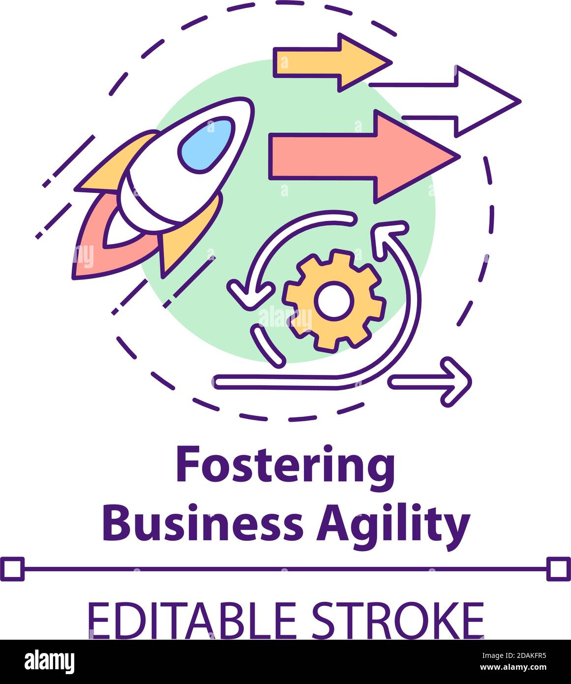 Fostering business agility concept icon Stock Vector Image & Art - Alamy