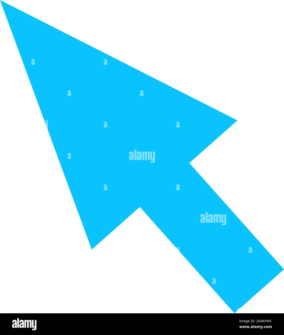 Pointer icon flat. Blue pictogram on white background. Vector ...