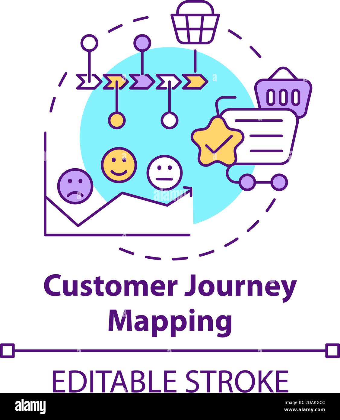 Customer journey mapping concept icon Stock Vector Image & Art - Alamy