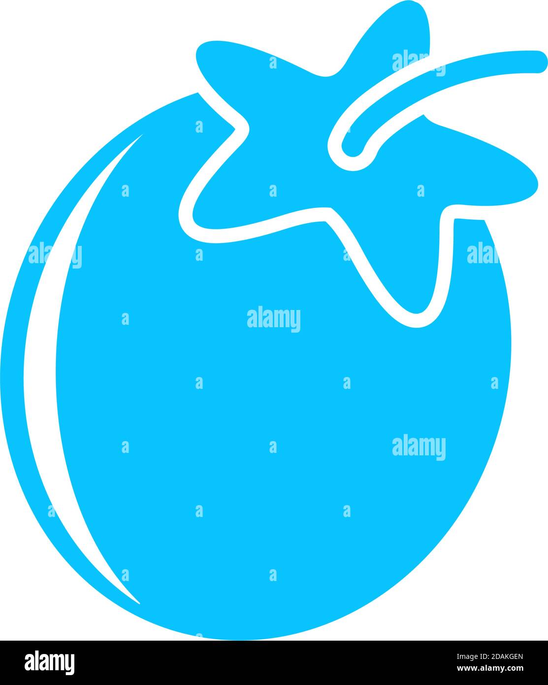 Plum icon flat. Blue pictogram on white background. Vector illustration ...