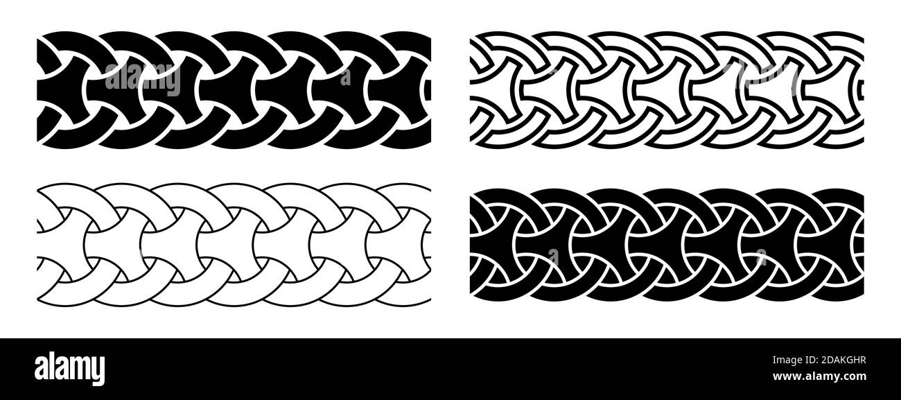 Set of four seamless meander patterns. Repeating stylish ornaments ...