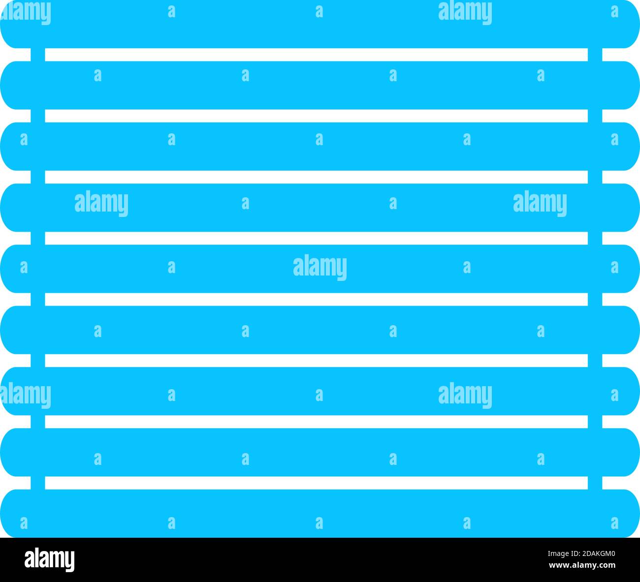Wooden logs raft icon flat. Blue pictogram on white background. Vector ...