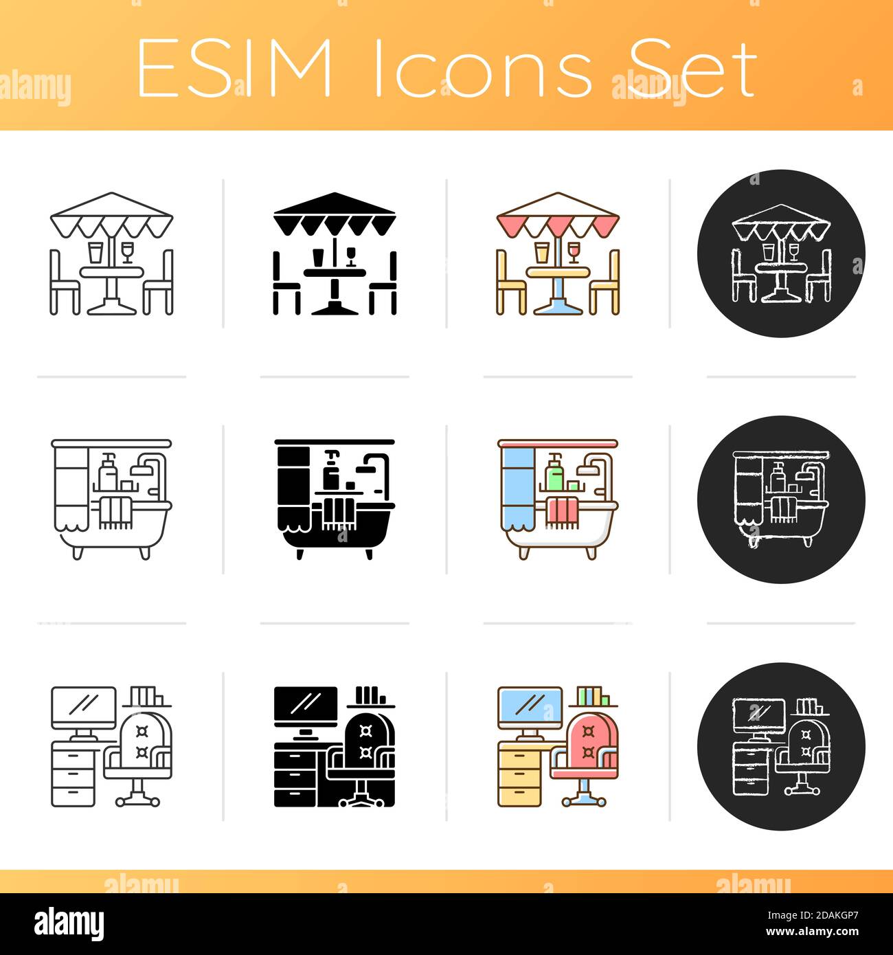 Terrace table decoration Stock Vector Images - Alamy