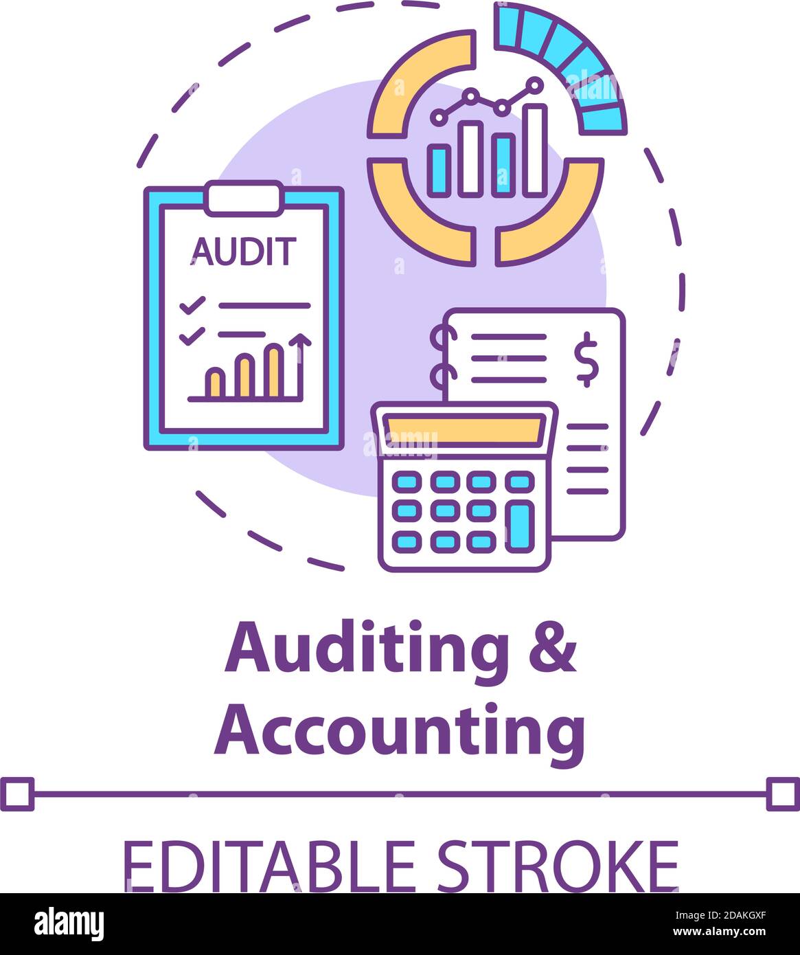 Auditing and accounting concept icon Stock Vector Image & Art - Alamy