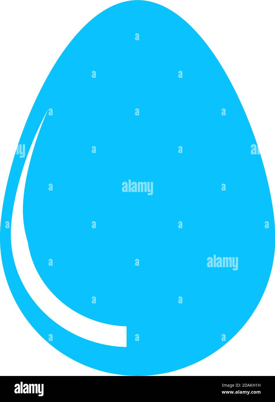 Egg icon flat. Blue pictogram on white background. Vector illustration ...