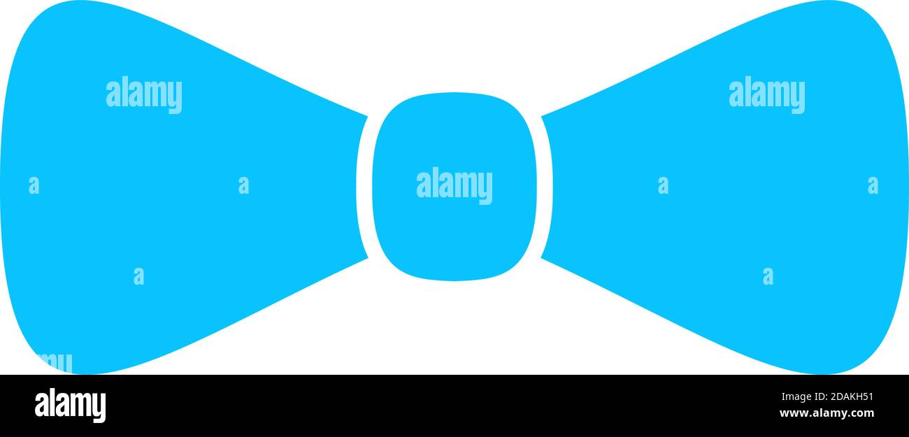 Bow tie icon flat. Blue pictogram on white background. Vector ...