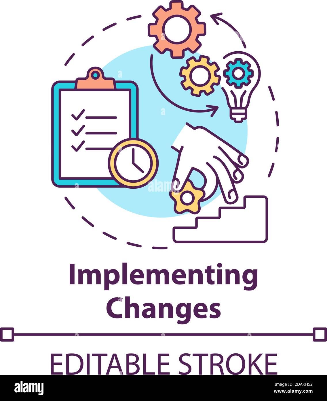 Implementing changes concept icon Stock Vector Image & Art - Alamy
