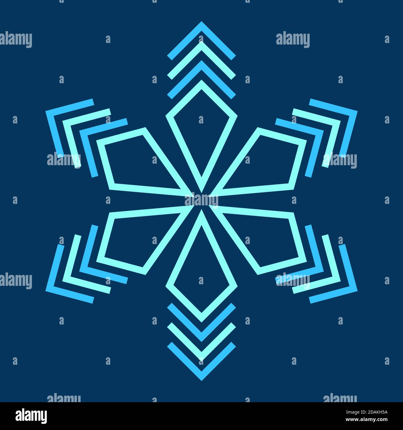 Abstract colorful symmetric symbol isolated on dark background ...