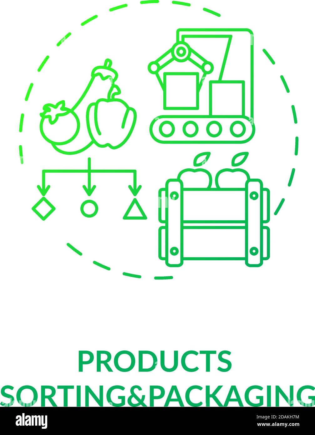 Products sorting and packaging concept icon Stock Vector Image & Art ...