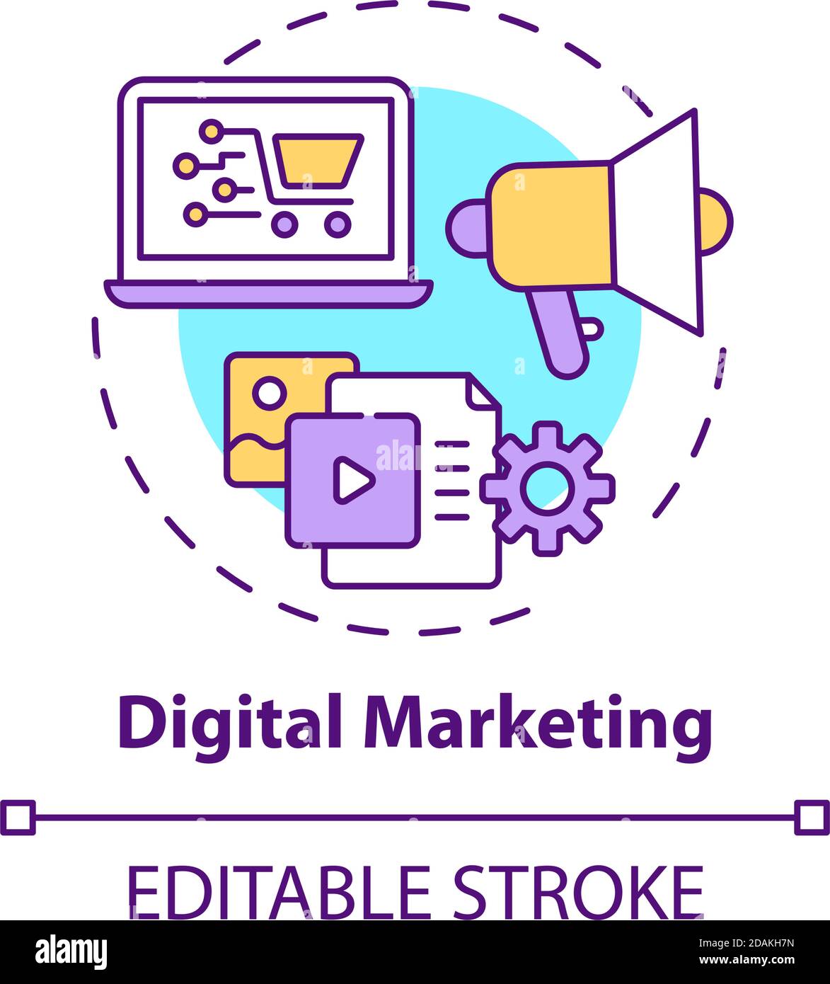 Digital marketing concept icon Stock Vector Image & Art - Alamy