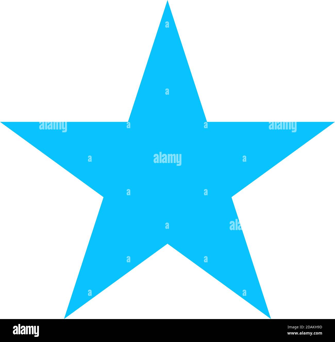 Star icon flat. Blue pictogram on white background. Vector illustration ...