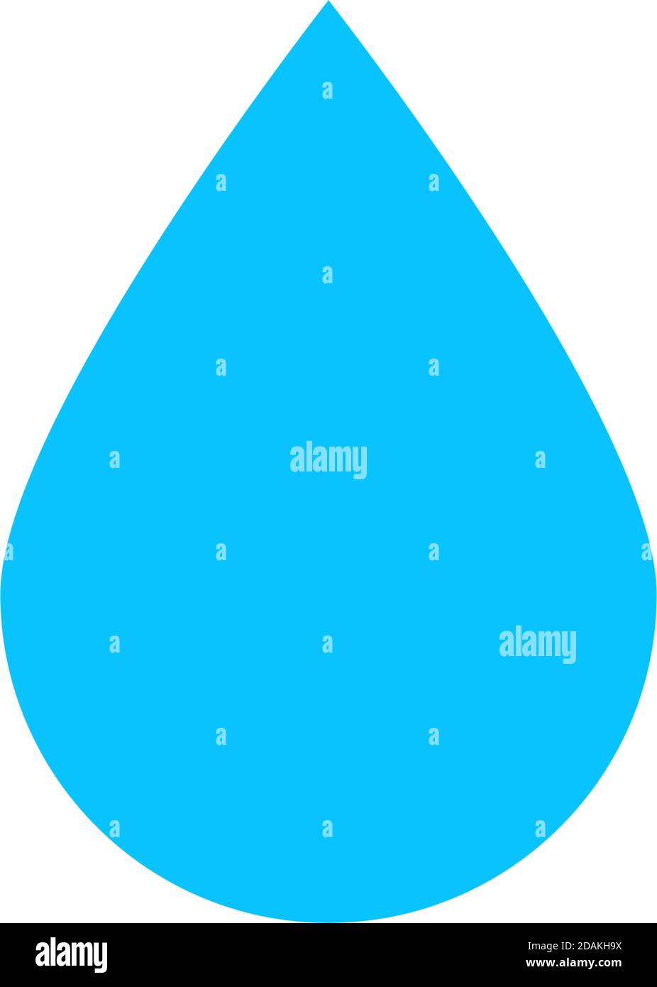 Water drop icon flat. Blue pictogram on white background. Vector ...