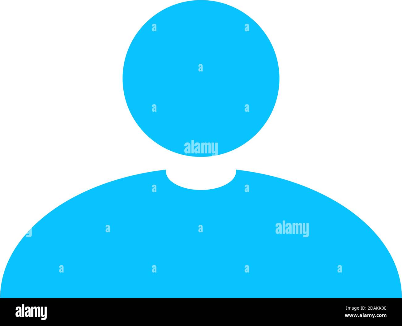 Avatar icon flat. Blue pictogram on white background. Vector ...
