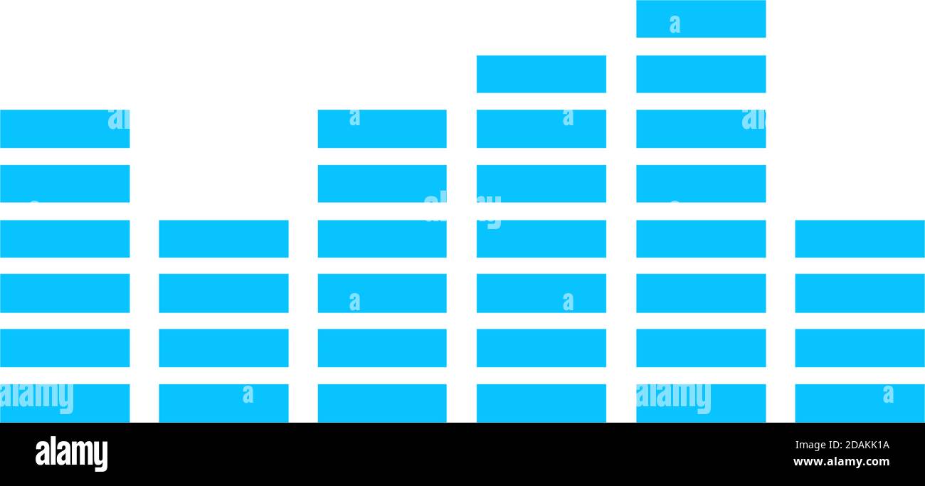 Equalizer icon flat. Blue pictogram on white background. Vector ...