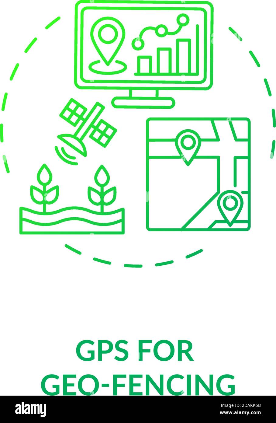 GPS for geo fencing concept icon Stock Vector Image & Art - Alamy