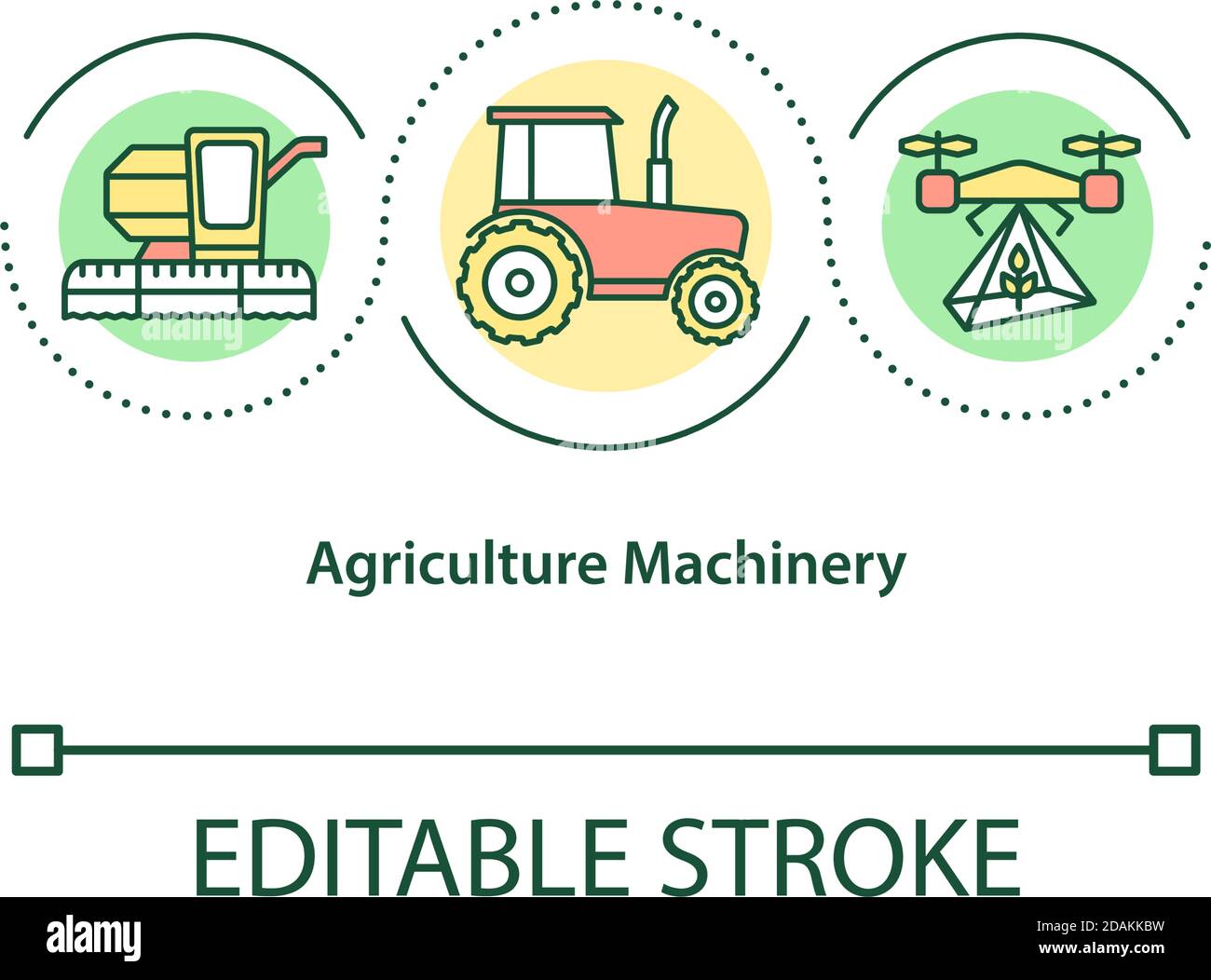 Agriculture machinery concept icon Stock Vector Image & Art - Alamy