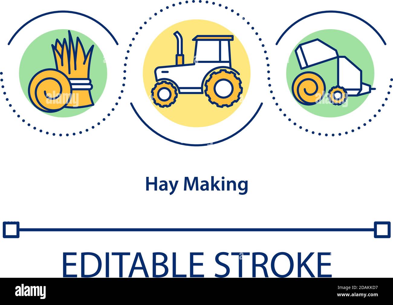 The process of making hay Stock Vector Images - Alamy