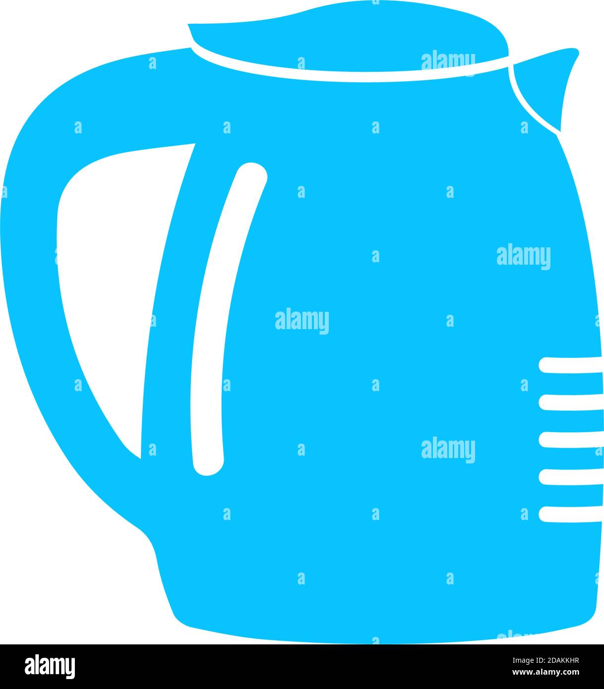 Coffee maker icon flat. Blue pictogram on white background. Vector ...