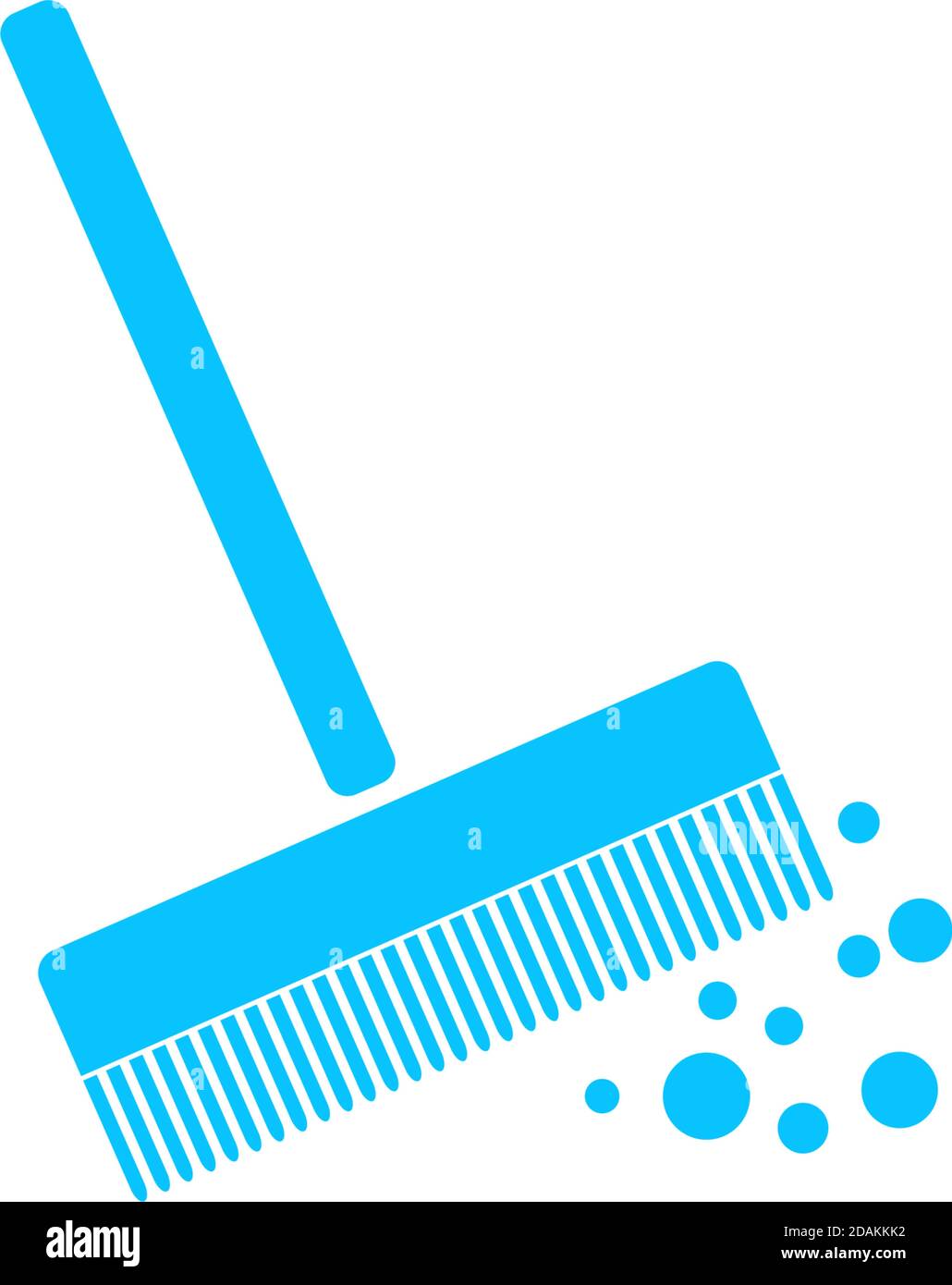Mop bucket icon flat. Blue pictogram on white background. Vector ...