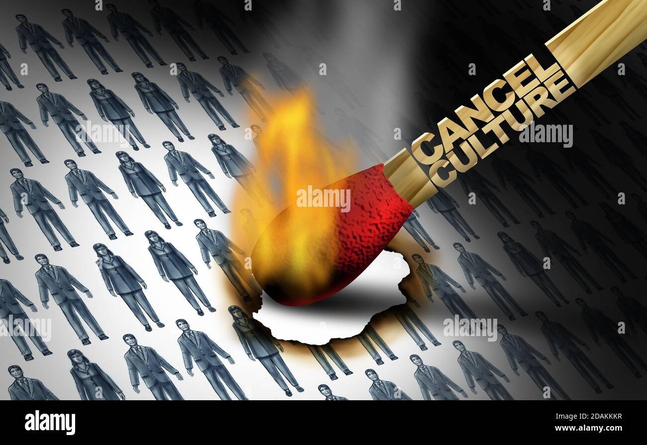 Cancel culture symbol or cultural cancellation and social media ...