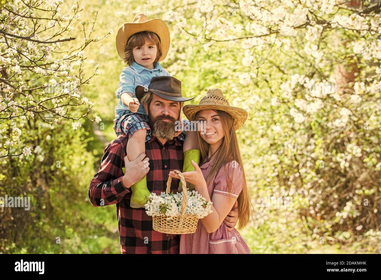 Outdoor activities to make the most of spring. Happy family on fresh ...