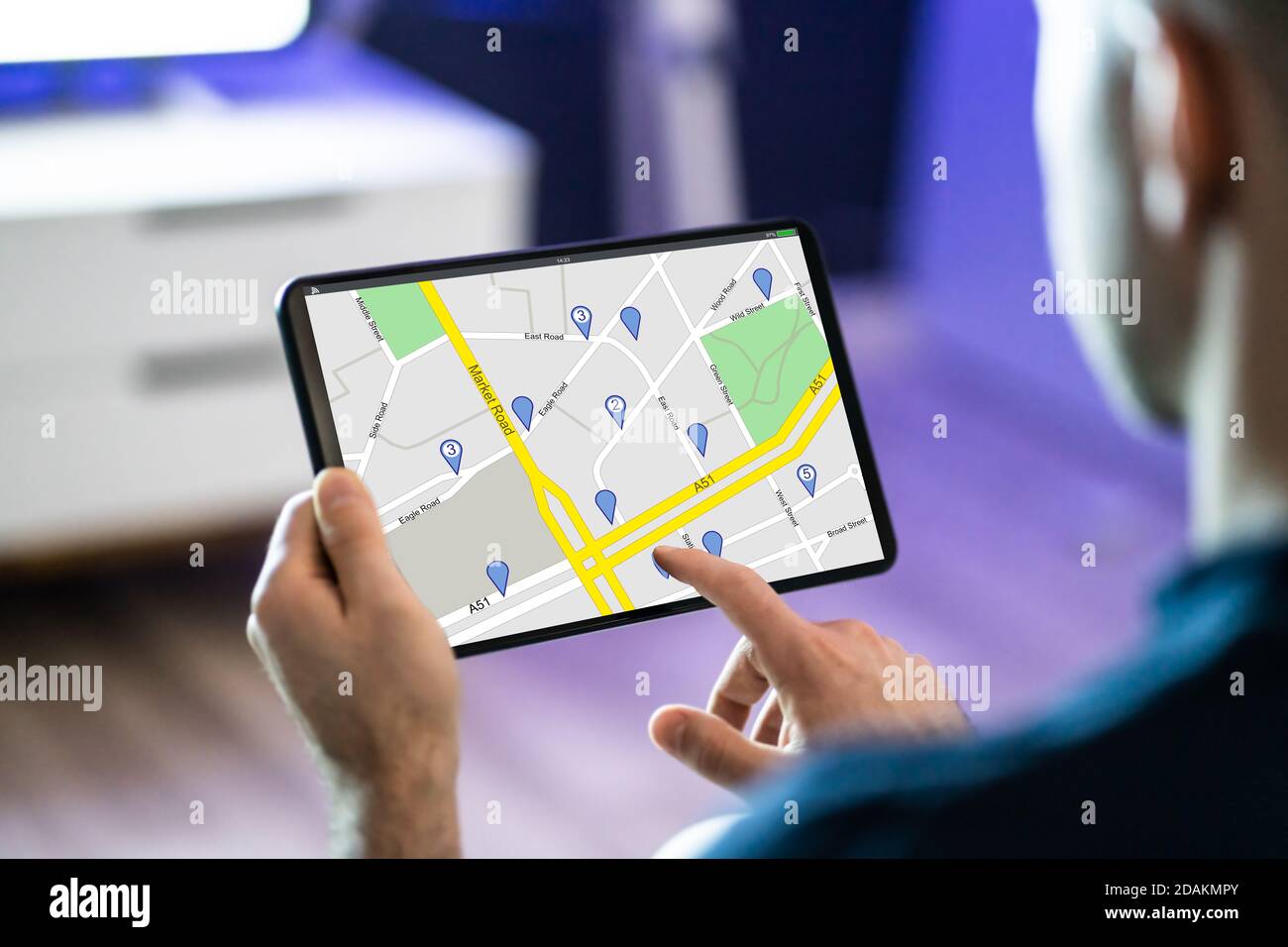 Online GPS Location Map Search On Laptop Computer Stock Photo - Alamy