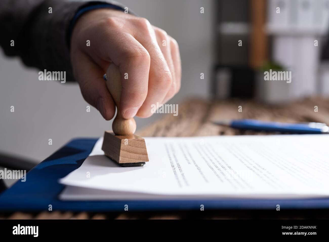 Approved Document Stamp Or Permit Stamper In Office Stock Photo - Alamy