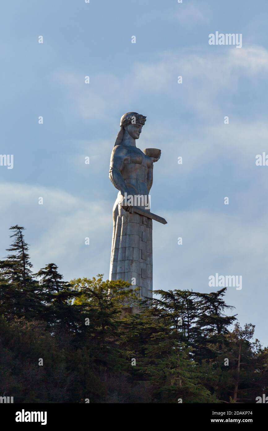 Tbilisi, Georgia -7 November, 2020: Mother of Georgia monument in ...