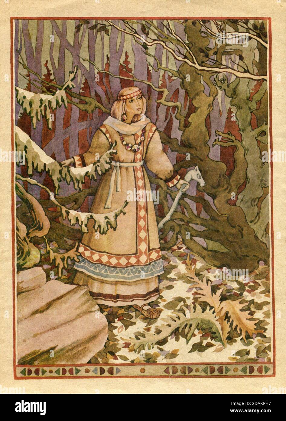 Russian folk tale "Vasilisa the Beautiful", first published in 1983 in ...