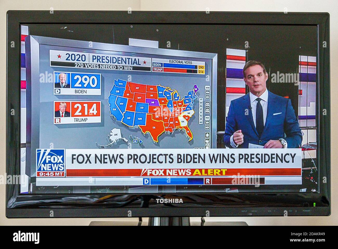 Tv Cable Television Screen Monitor 2020 Us Presidential Election ...