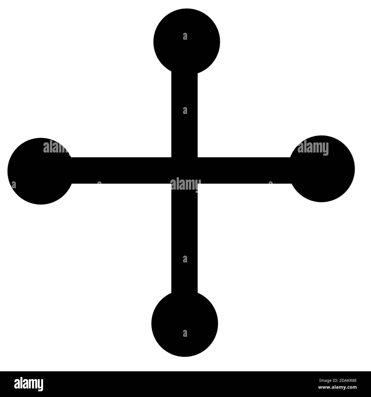 pommy cross symbol with white background Stock Photo - Alamy