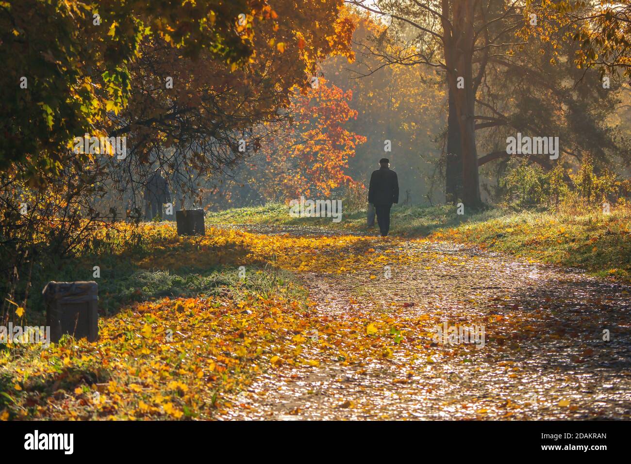 Two people walking through pathway hi-res stock photography and images ...