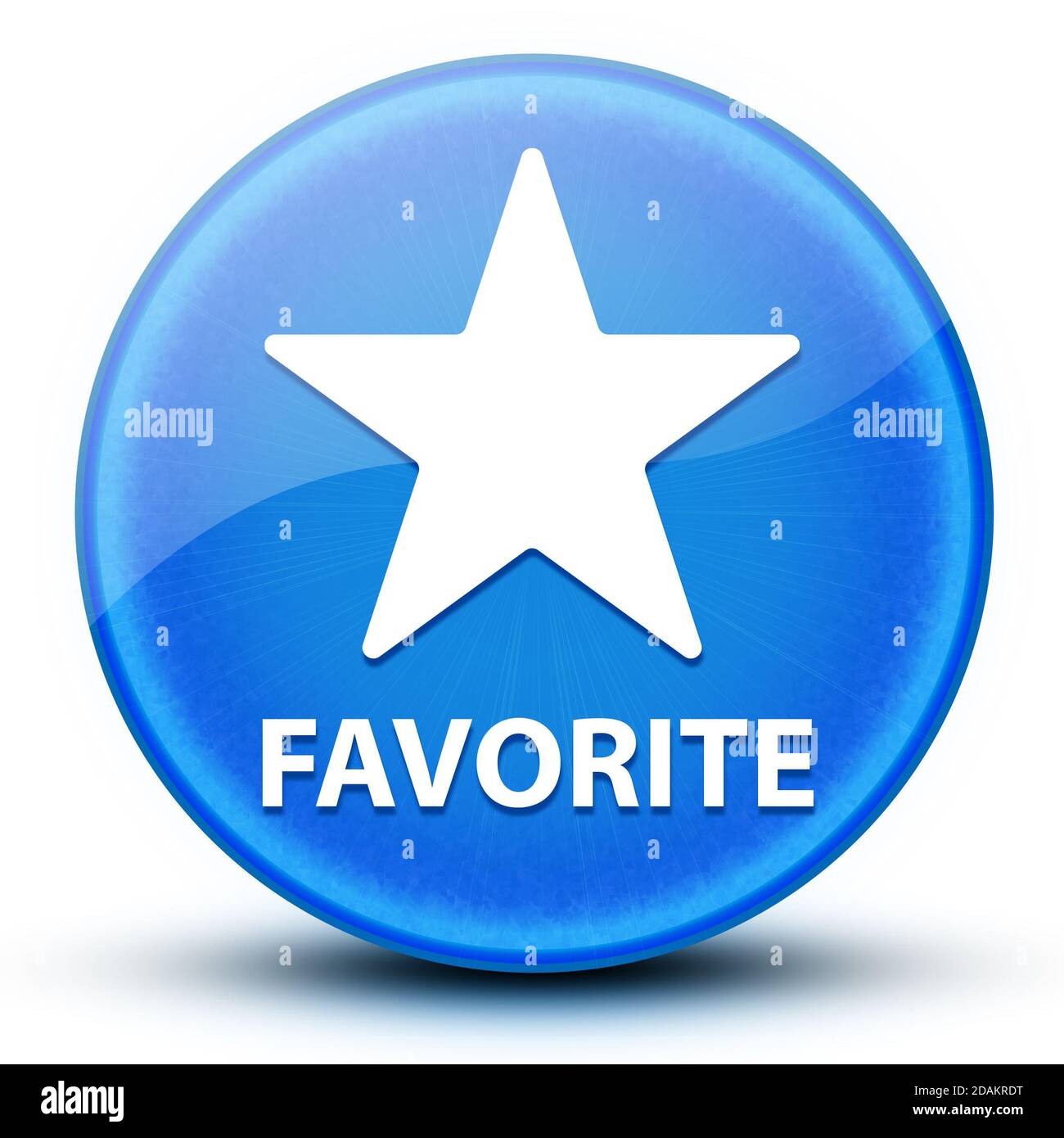 Favorite star icon blue glossy hi-res stock photography and images - Alamy