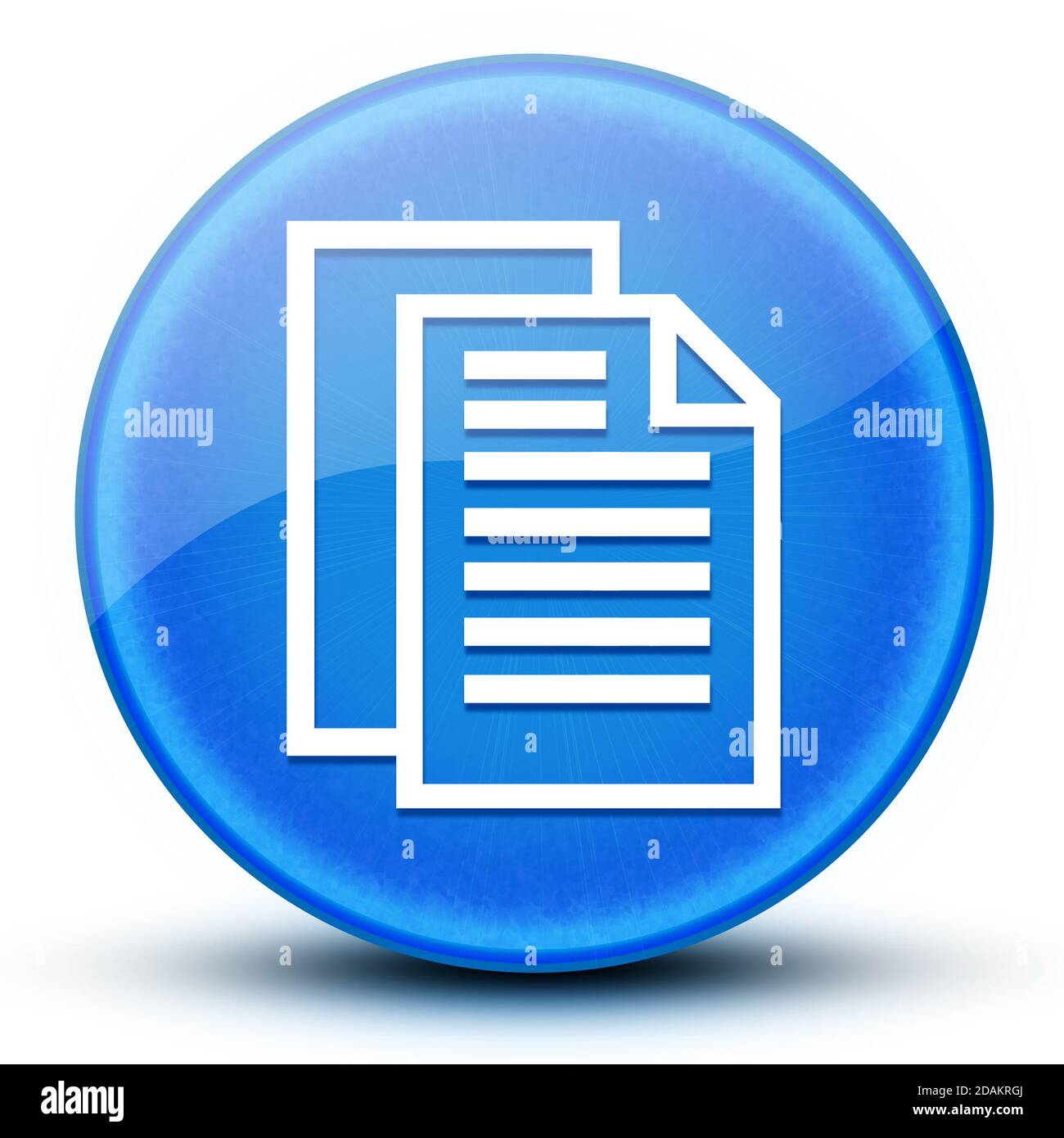 Document pages eyeball glossy blue round button abstract illustration ...