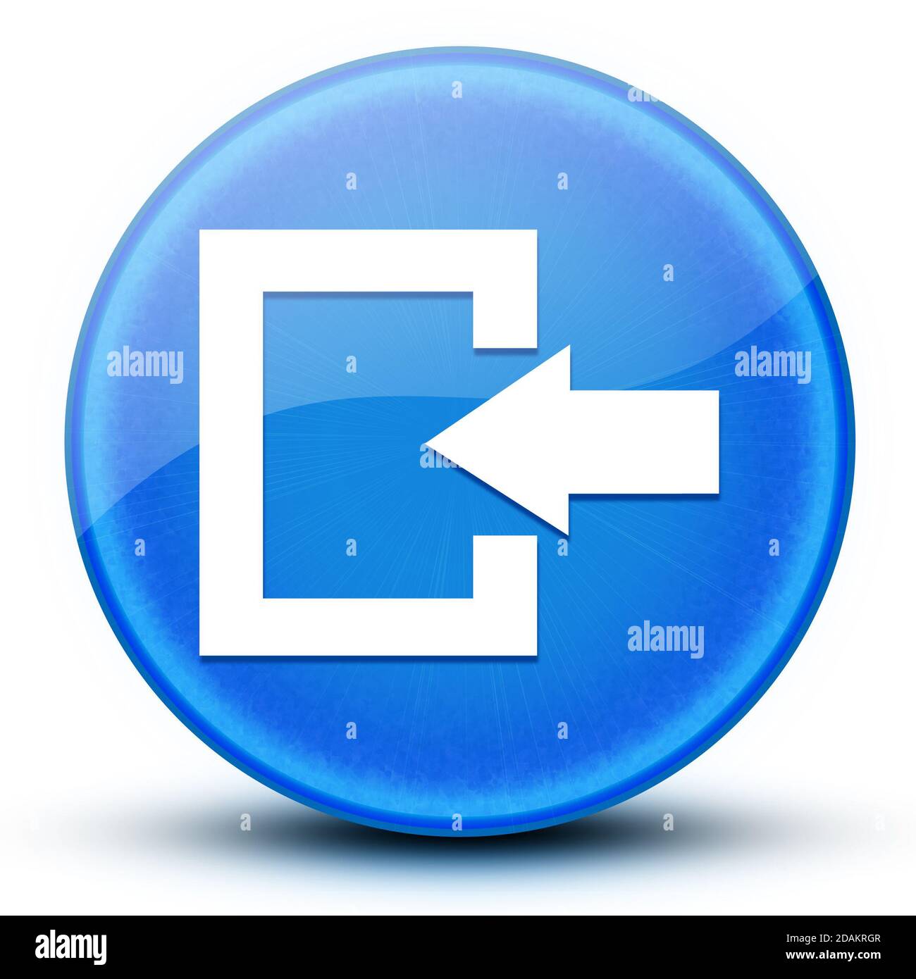 Logout eyeball glossy blue round button abstract illustration Stock ...