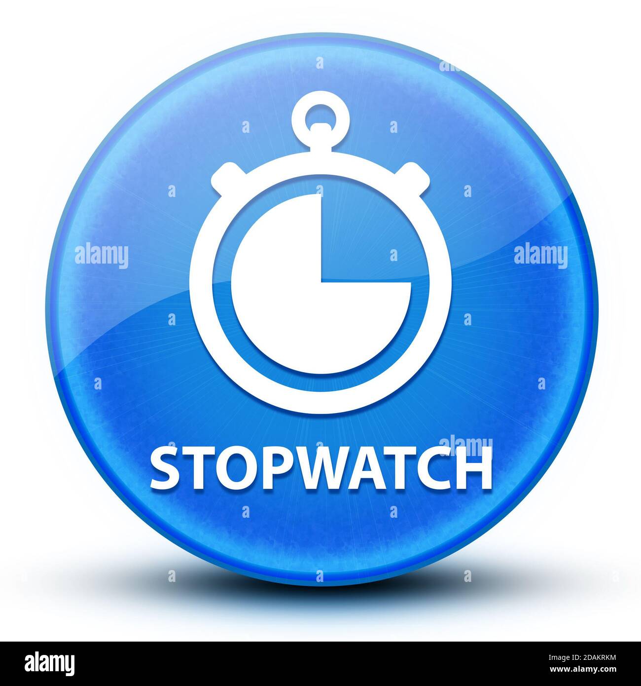 Stopwatch eyeball glossy blue round button abstract illustration Stock ...