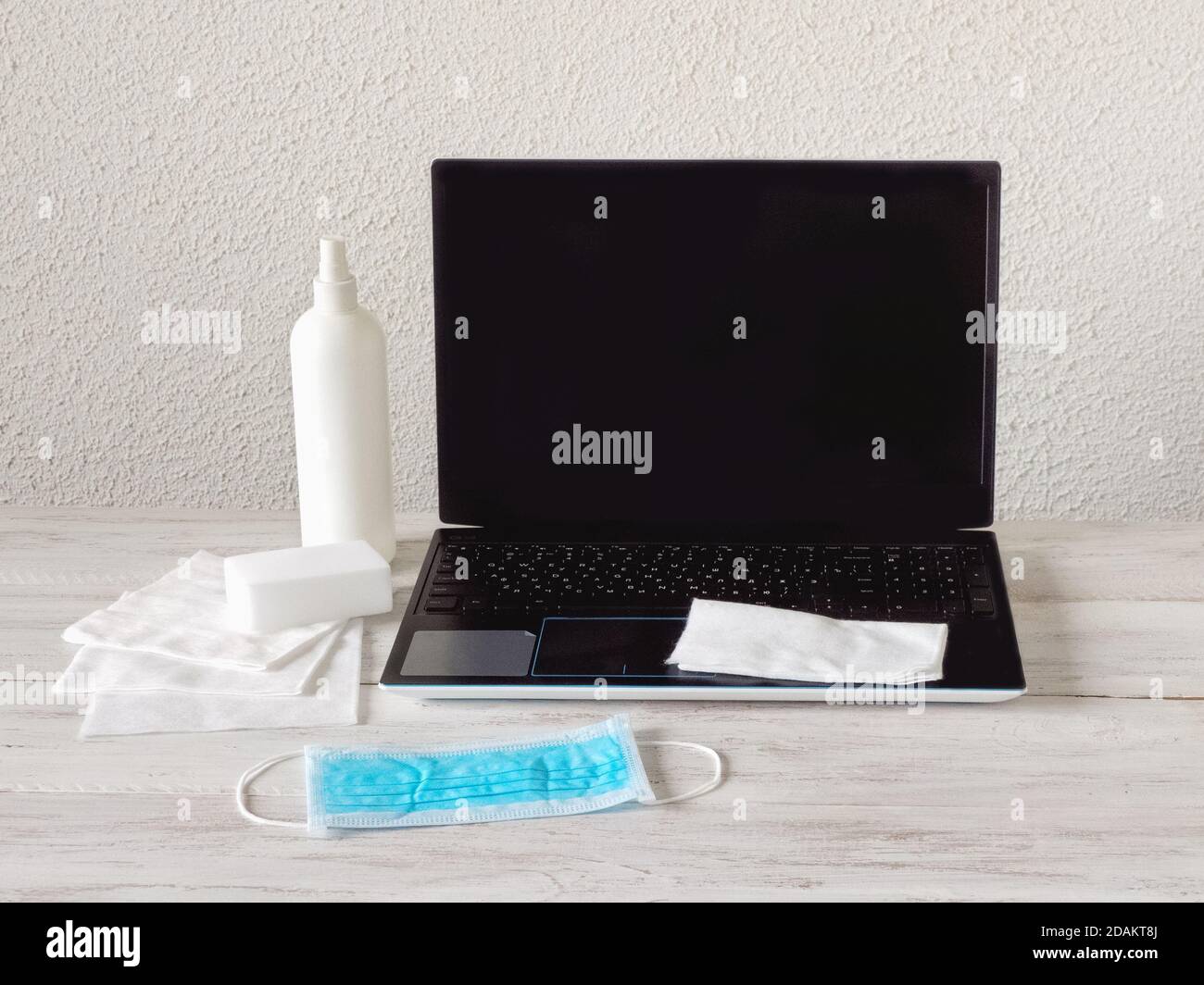 Laptop disinfection to protect yourself from bacteria and viruses hi ...