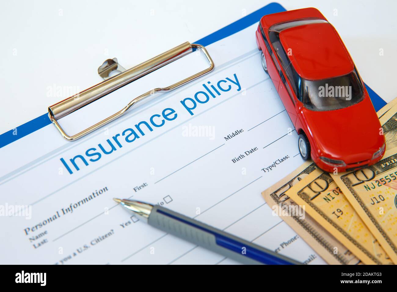 Insurance concept. Auto insurance policy and other documents Stock ...