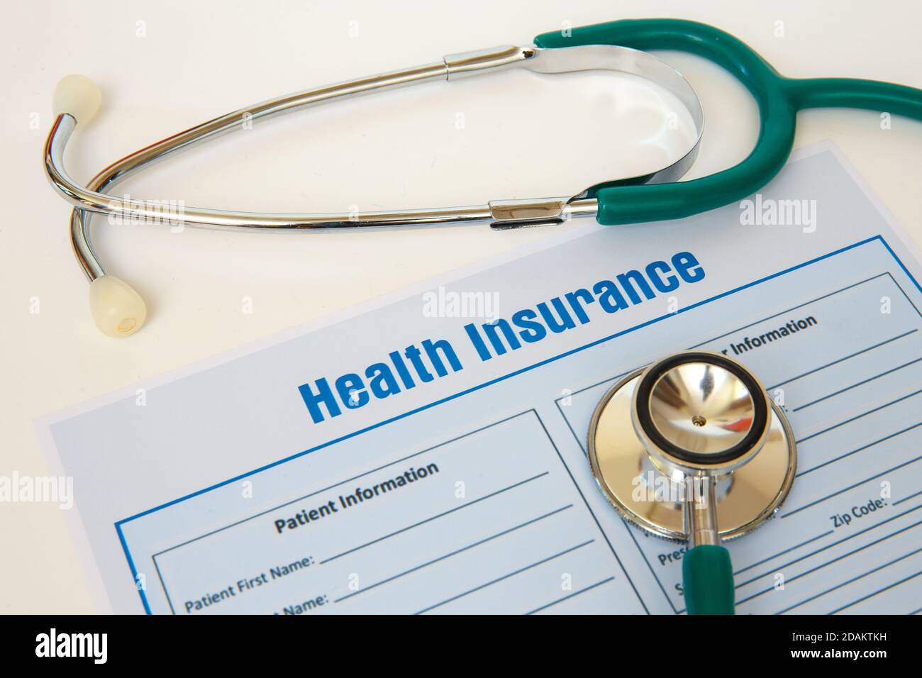 Health insurance with insurance claim form and stethoscope. Health ...
