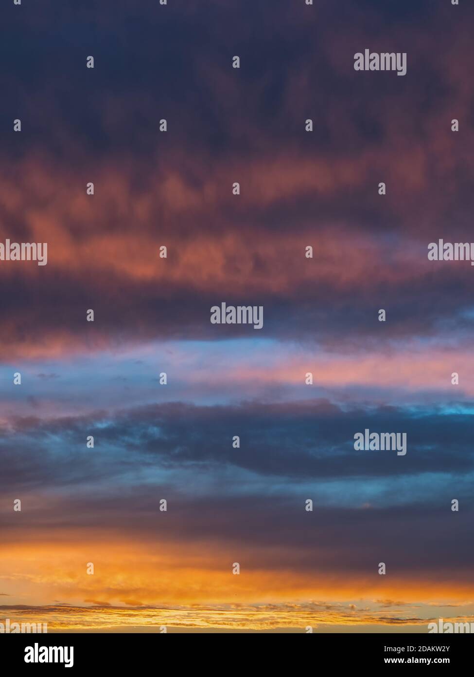 Gradient of the evening sky. Colorful cloudy sky at sunset. Sky texture ...